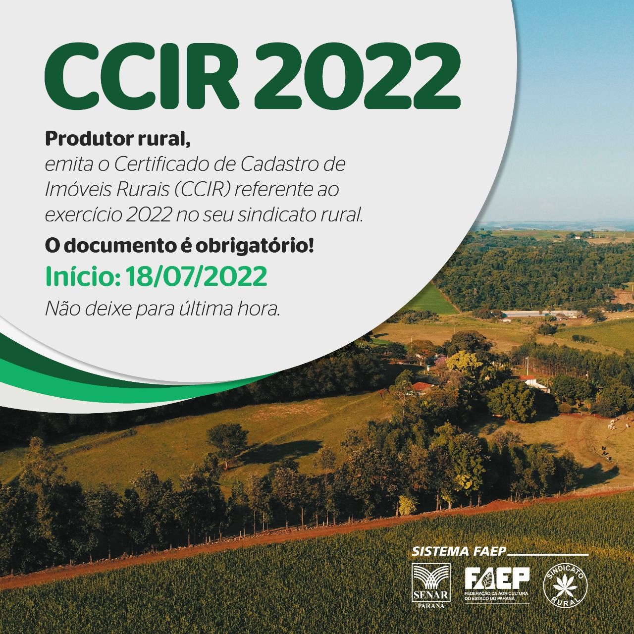 CCIR 2022 deve ser emitido a partir de 18 julho