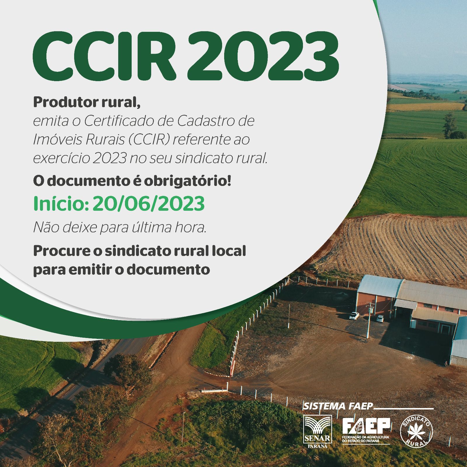 Proprietários rurais já podem emitir CCIR 2023