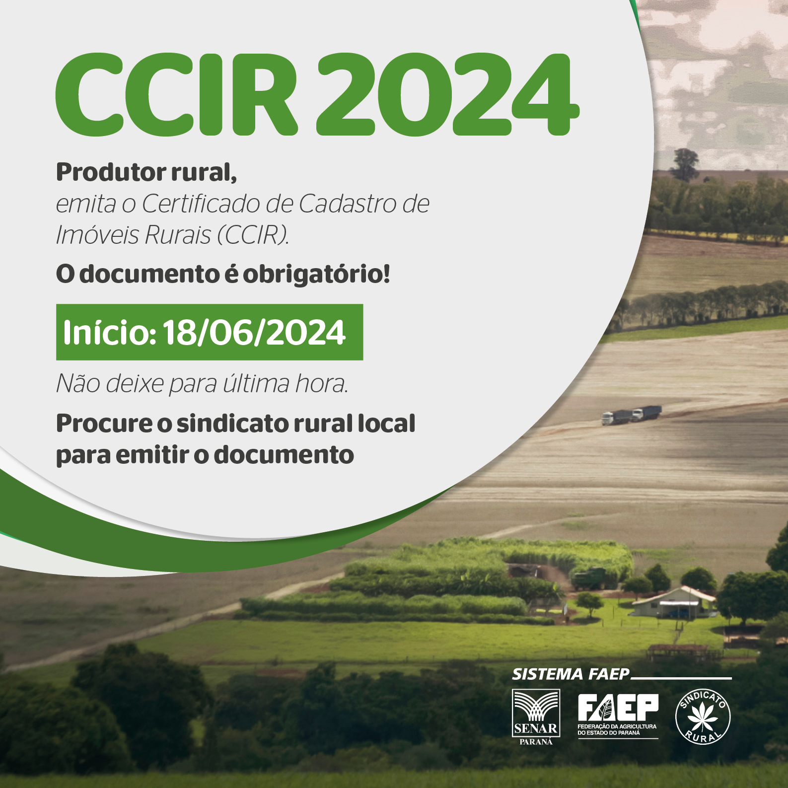 Proprietário rural já pode emitir CCIR 2024
